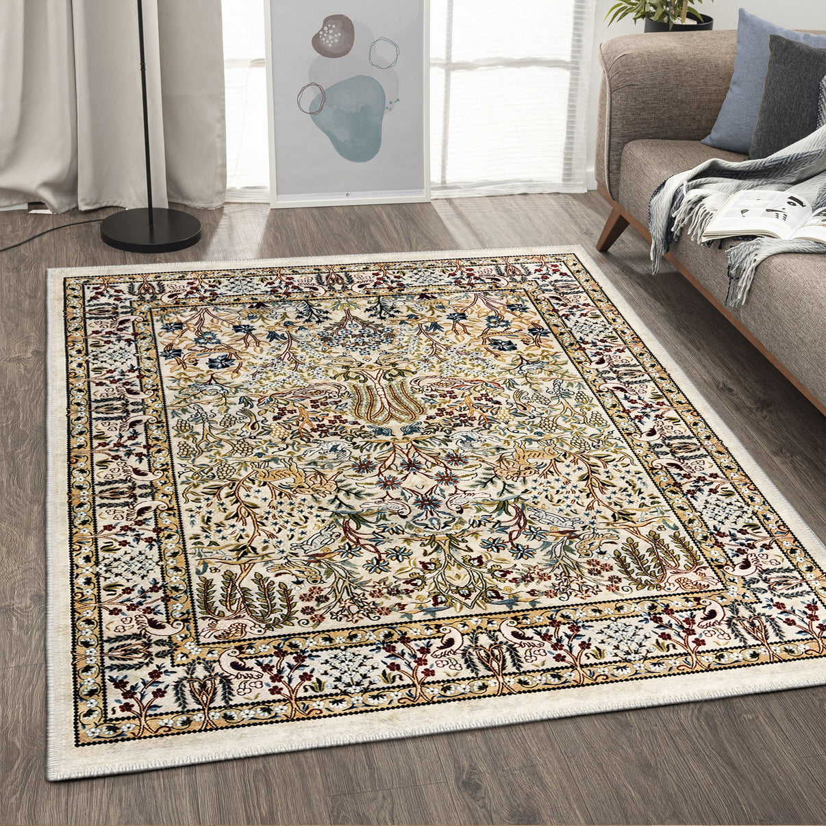 Crinum Area Rug, Washable Rugs, Home Decor Rugs, Living Room Rugs ...