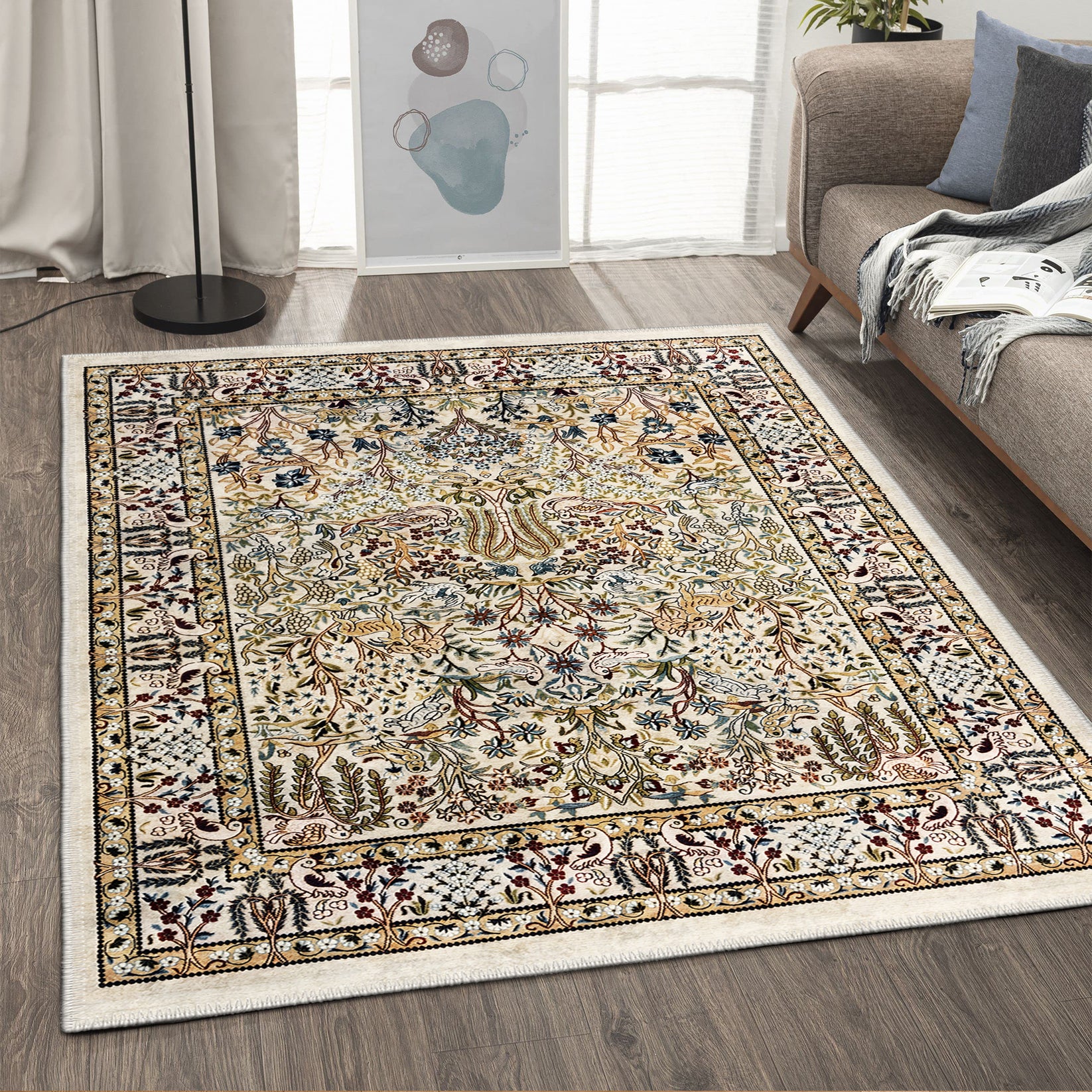 Crinum Area Rug, Washable Rugs, Home Decor Rugs, Living Room Rugs, Kitchen Rugs, Bedroom Rugs ...
