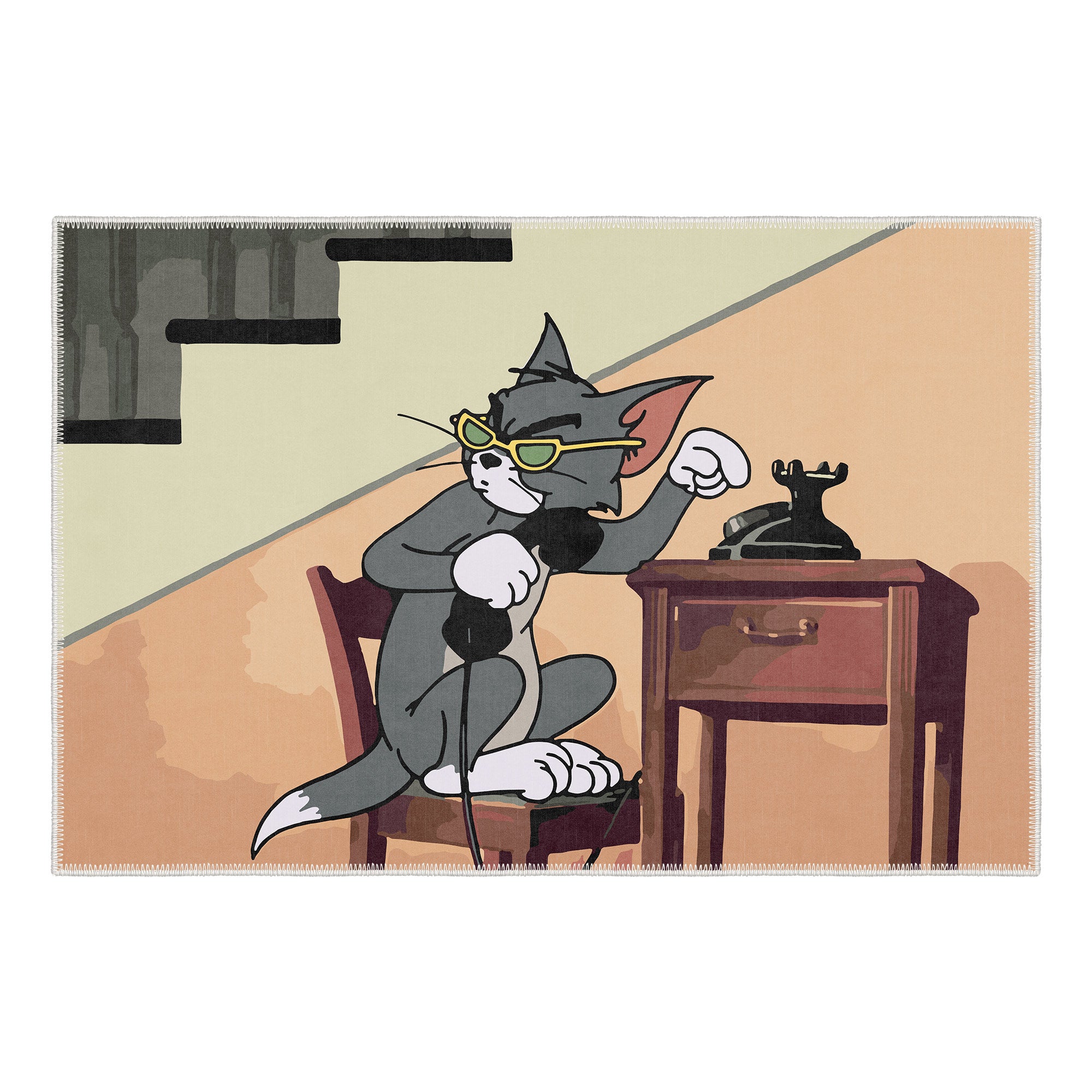 Tom Area Rug, Washable Rugs, Tom & Jerry Rugs, Kids Room Rugs, Nursery ...